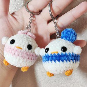 Handmade | Toys | Pair Of Handmade Amigurumi Crochet Duck Keychains ...